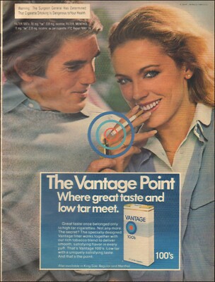 1979 Vintage ad for Vantage 100's Cigarettes retro Tobacco Couple ...
