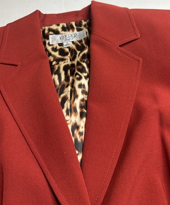 Kasper Womens Orange Shoulder Pads coat Size 14 Mother’s Day pick | eBay