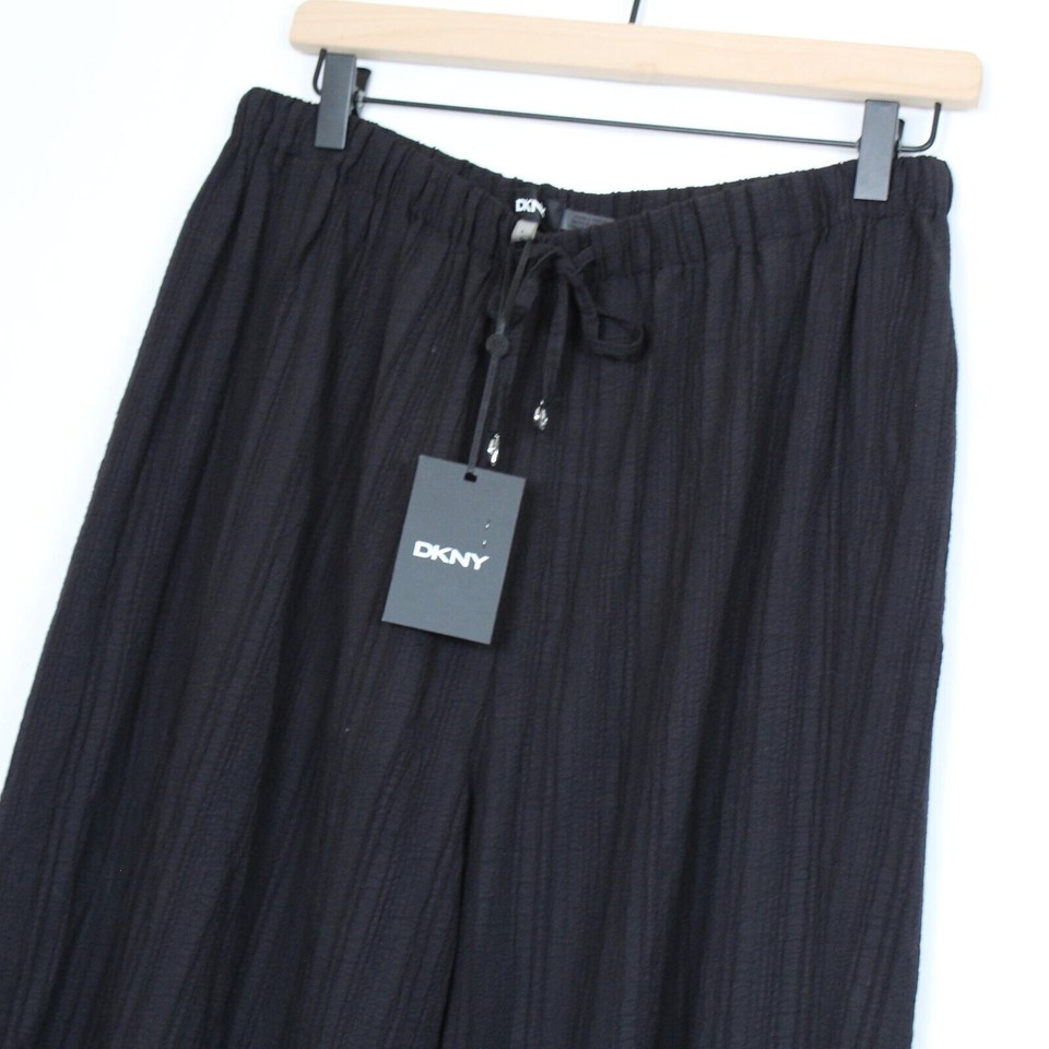 NWT DKNY Tulip Leg Cover Up Pants Swimsuit Women's Black $88 Size L ...