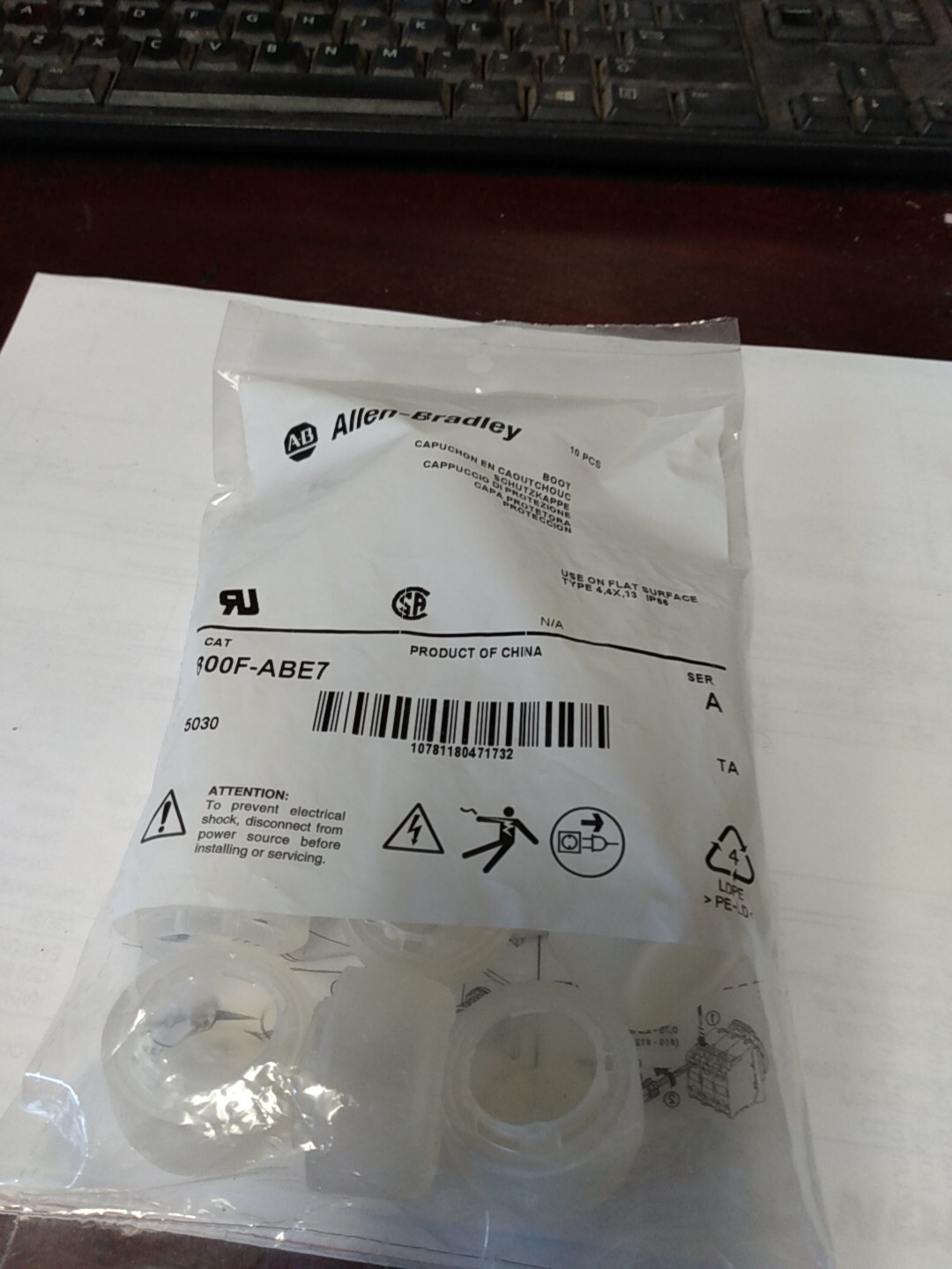 Lot Of 10 Allen Bradley 800F-ABE7 Protective Boot | eBay