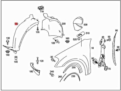 Genuine MERCEDES W164 X164 SUV Front right front Cover 1648803005 | eBay