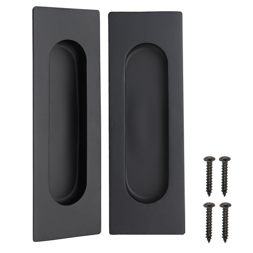 4.72 Inch Matte Black Recessed Flush Finger Pulls for Closet Door ...