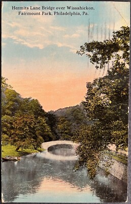 1913 Philadelphia Pa. PC Hermits Lane Bridge over Wissahickon ...