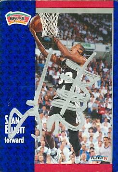 Sean Elliott autographed Basketball Card (San Antonio Spurs) 1991 Fleer ...