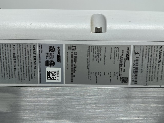 SolarEdge SE6000A-US Single Phase Inverter - White for sale online | eBay