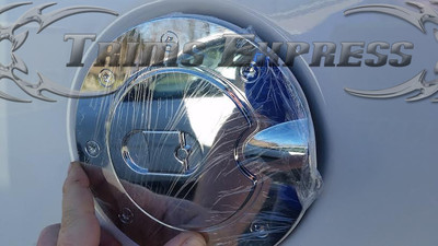 fit:2009-2018 Dodge Ram Chrome Fuel Door Gas Cap Cover 2016 2015 2014 ...