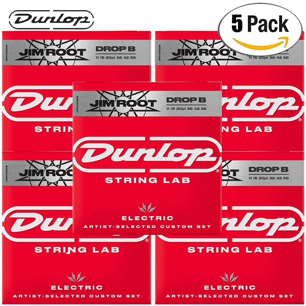 5-PACK Dunlop JRN1156DB Jim Root Signature Electric Guitar Strings 11 ...