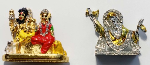 Set of 2 Mini Sai Baba and Shiv Parivar Car Dashboard Idols | eBay