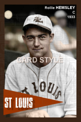 Rollie Hemsley - 1933 St. Louis Browns - choose a style - colorized ...