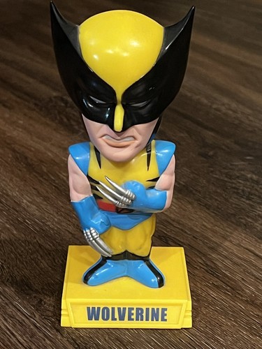 Marvel X-MEN WOLVERINE Bobble Head Funko Wacky Wobbler Yellow Blue NIB ...