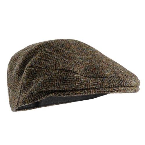 British Made Genuine 100% Wool Harris Tweed Flat Cap Scottish Bunnet ...