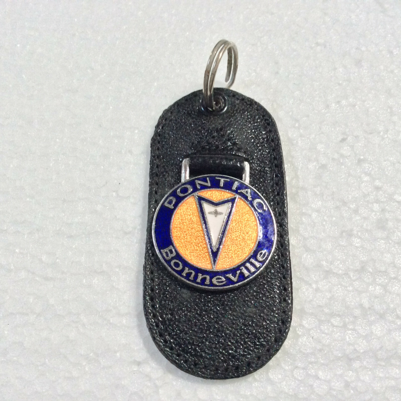 Vintage Leather Car Keychain Vintage Key Ring Fob Pontiac Bonneville ...