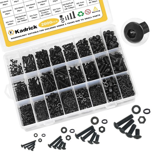Metric Screw Assortment, 2000PCS Metric Bolt Assortment Kit M2 M3 M4 M5 ...