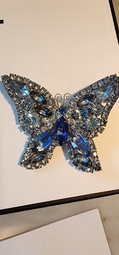Fabulous WEISS signed vintage large rhinestone butterfly brooch pin | eBay