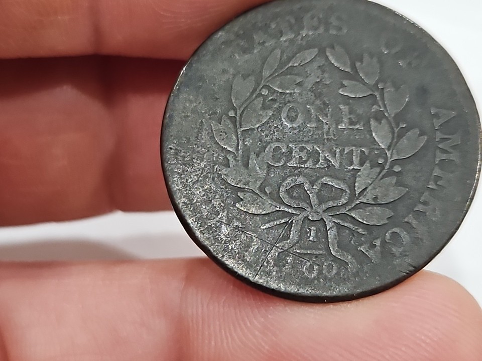 1801 USA Large One Cent Coin United States 1 Large Cent Penny Draped ...