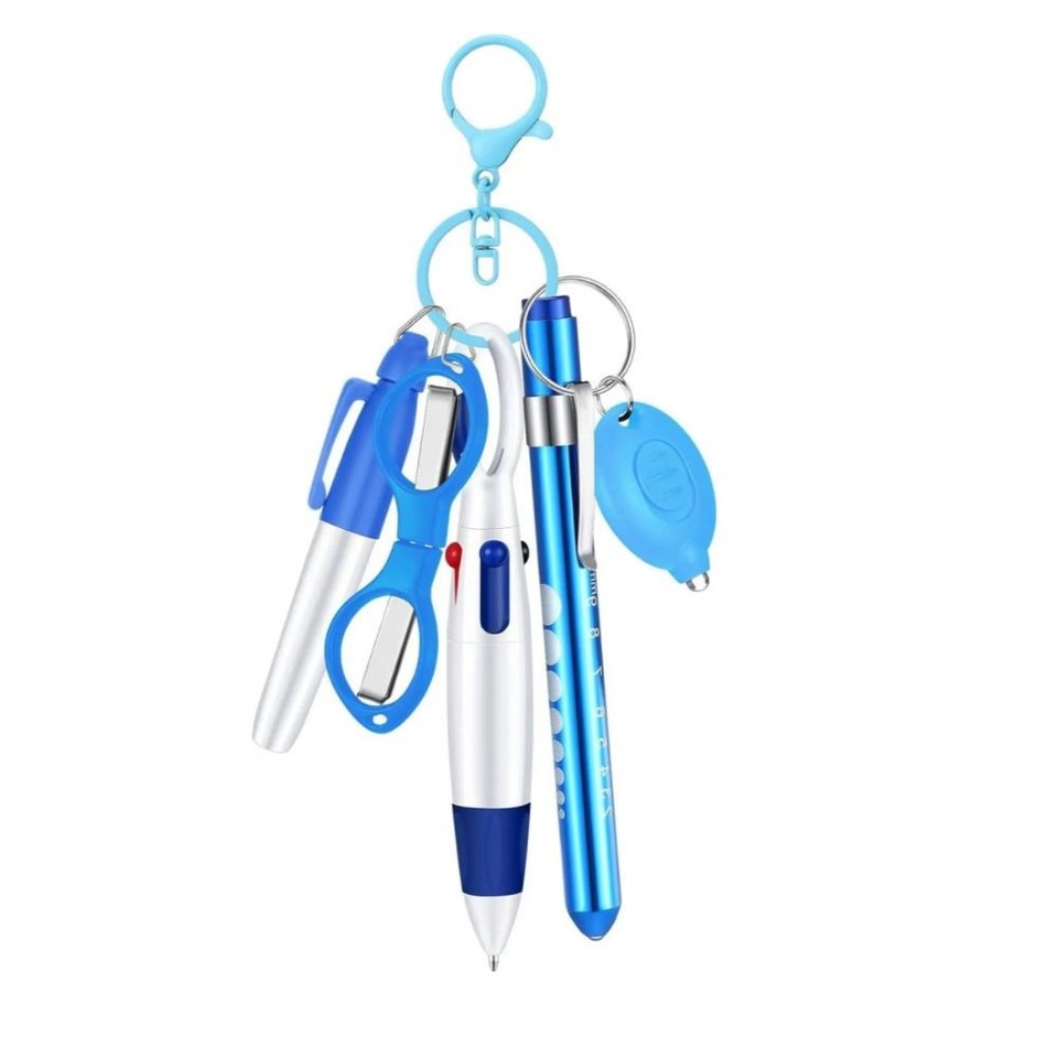 Flashlight Foldable Nurse Pens Portable Ballpoint Pen Keychain | eBay ...