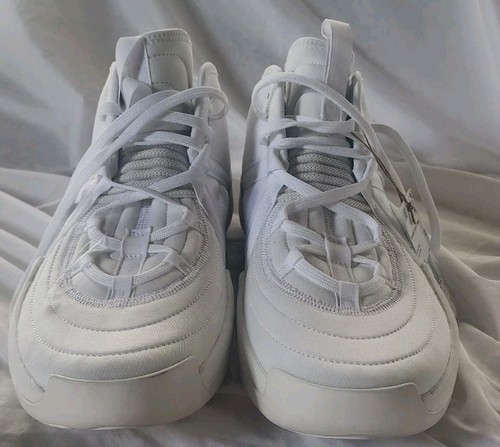 Adidas Exhibit Select Mid White Silver Basketball Court Shoes Women's ...