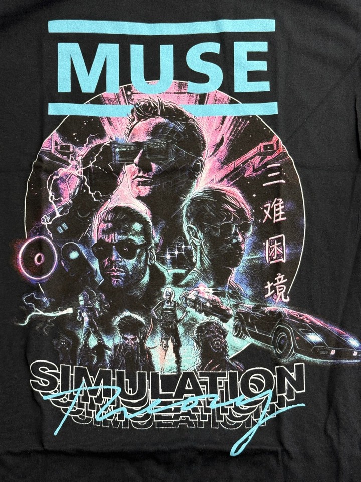Muse Band T-shirt - Album Simulation Theory Muse 80s Movie Poster Tee ...