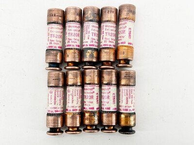 Lot of 10 Ferraz Shawmut TR20R Time Delay Dual Element Fuse 20A 250V | eBay