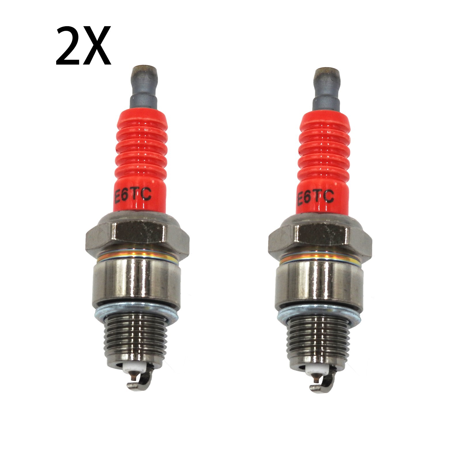 2x Spark Plug E6TC For Coleman Mini Trail Bike CK100 CT100U | eBay