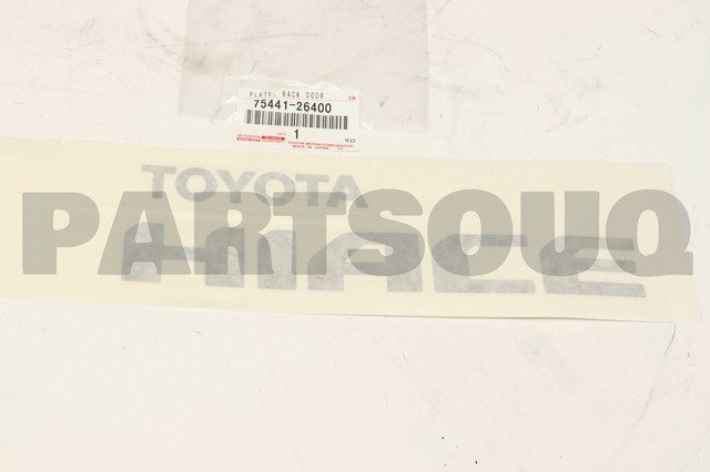 Toyota Genuine OEM 75441-26400 Plate Back Door 7544126400 for sale ...