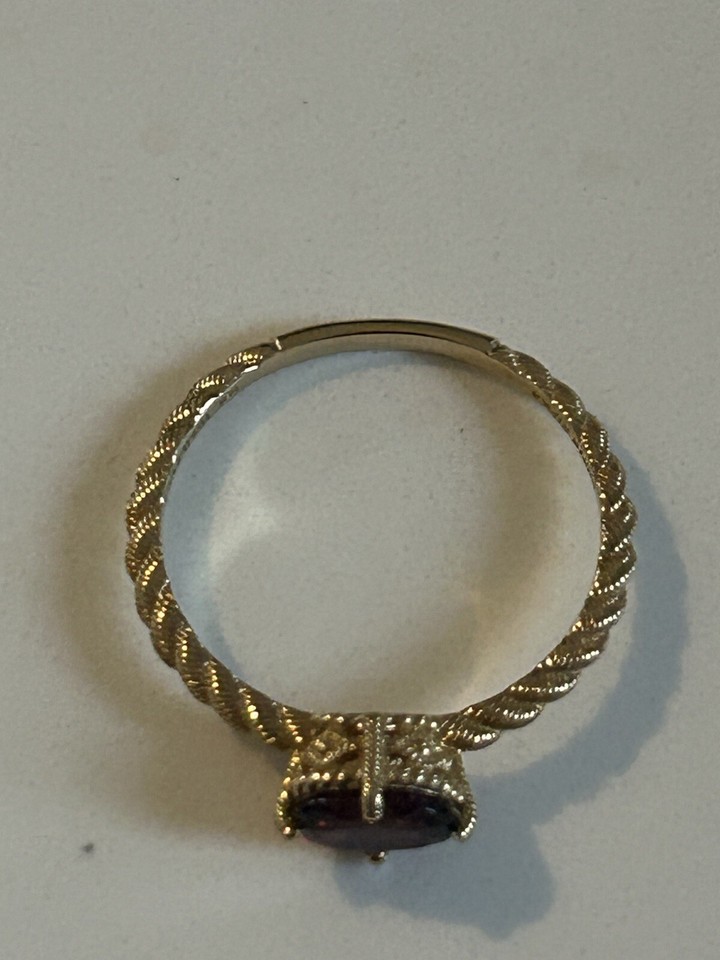 JUDITH RIPKA Large Oval Garnet Stackable Ring 14K YELLOW GOLD SIZE 8 | eBay