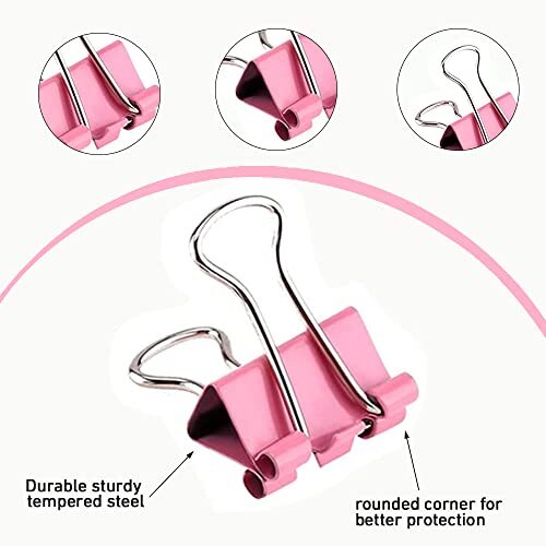 pcs Colored Binder Clips Paper Clamps Assorted Size Small, Medium ...