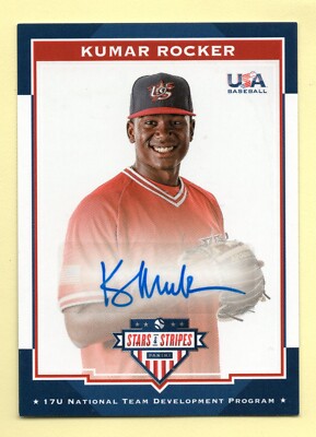 2017 Stars & Stripes 17U NATIONAL TEAM Kumar Rocker #/399 RC AUTO ...