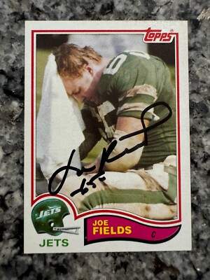 Joe Fields Signed NEW YORK JETS Card 1982 Topps | eBay