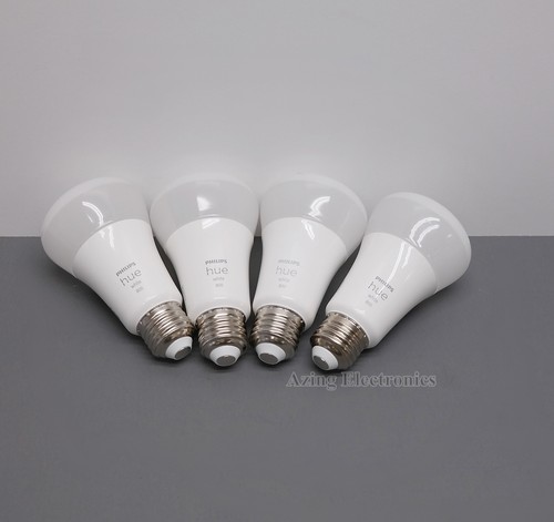 Philips Hue 476977 White A19 LED Smart Bulb 4 Pack 46677476977 | eBay