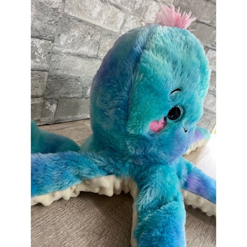 Blue Pink Octopus Plush Toy Stuffed Animal 18 Soft Cute Smiling Face ...