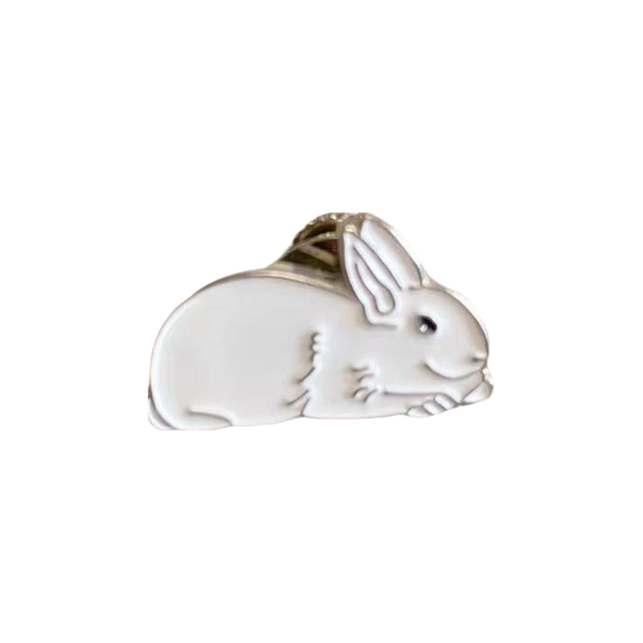 Supreme White Bunny Rabbit Metal Enamel Lapel Pin FW16 DS NWT NY Men's RARE