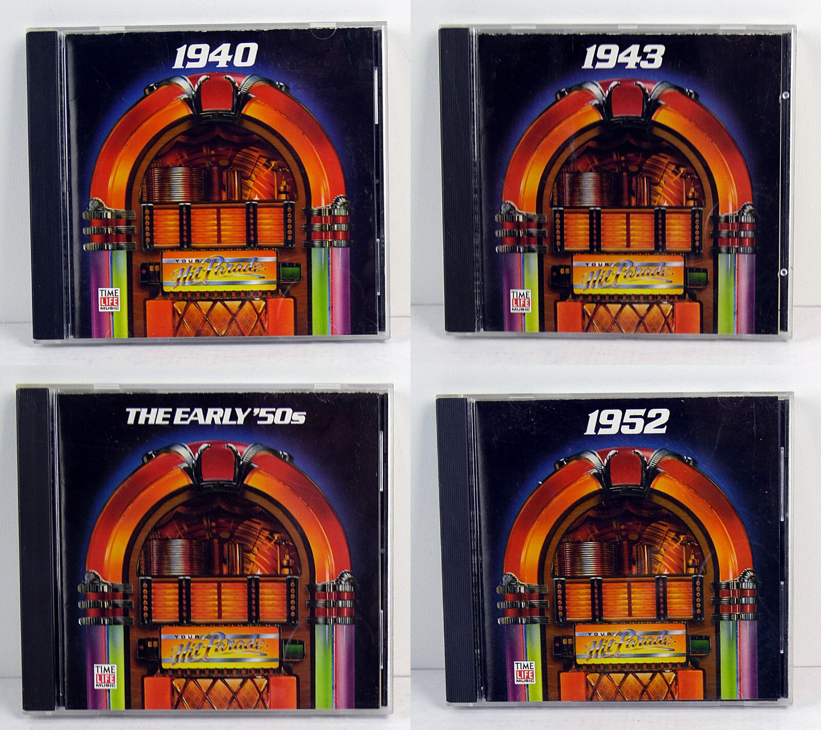 Lot of 4 Time Life Hit Parade CDs: 1940. 1943. 1952. The Early '50's | eBay