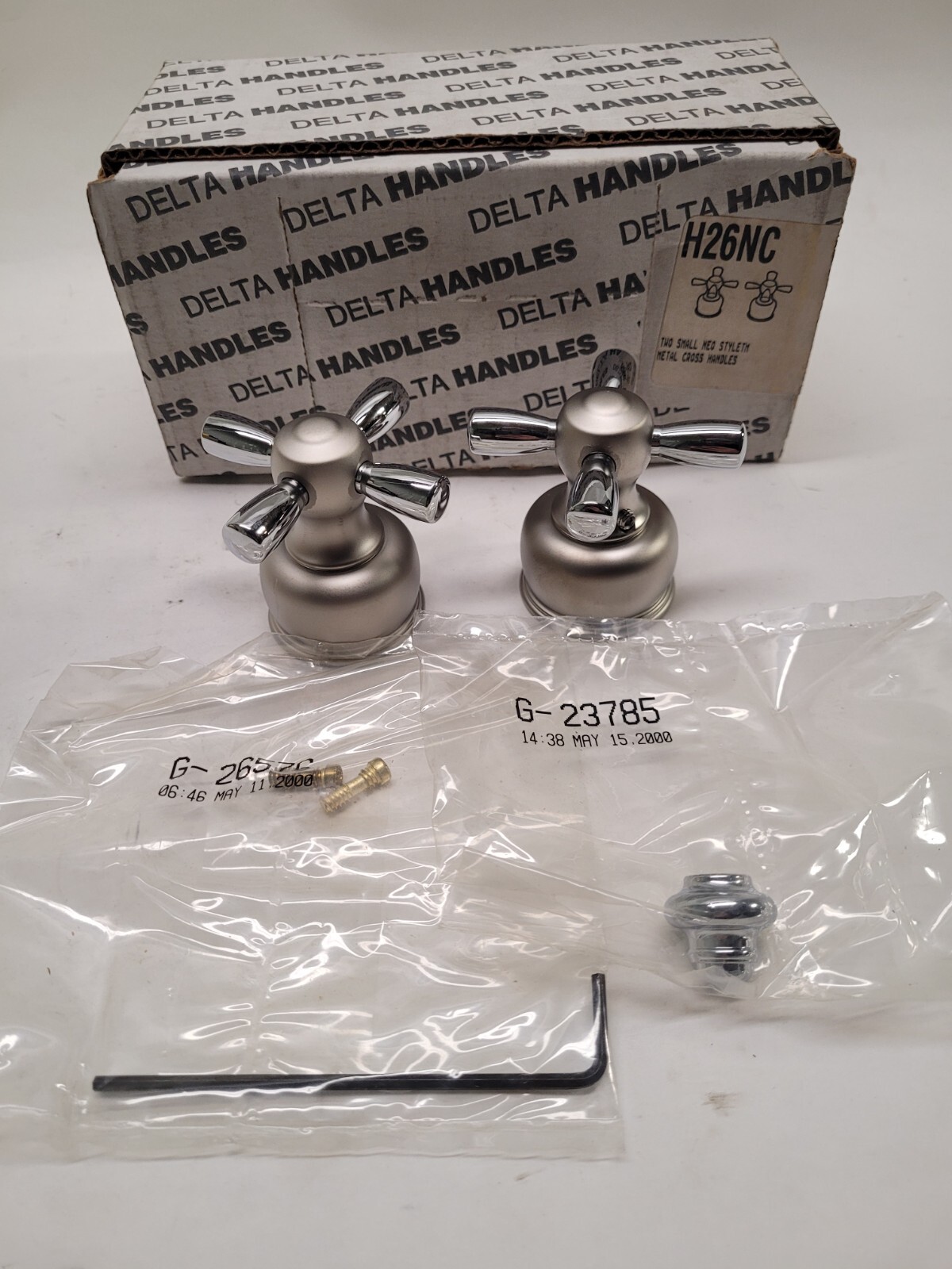 Delta Faucet Handle Kit H26NC 2 Lever Handle Kit - Nickel and Chrome ...