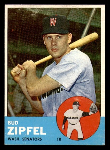 1963 Topps #69 Bud Zipfel Near Mint+ RC Rookie Senators ID:299680 | eBay