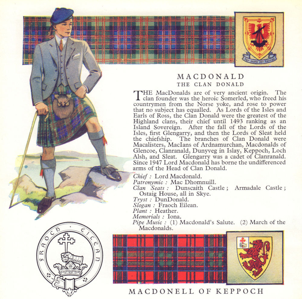 MacDonald Clan Donald. MacDonell Keppoch. Scotland Scottish clans ...