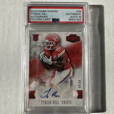 2016 Panini Honors - Rookie Autographs #99 Tyreek Hill /99 (AU, RC) PSA ...
