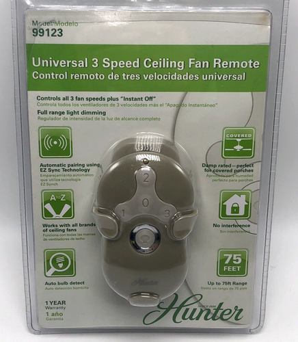 New HUNTER Universal 3-Speed Ceiling Fan Remote Model 99122 | eBay
