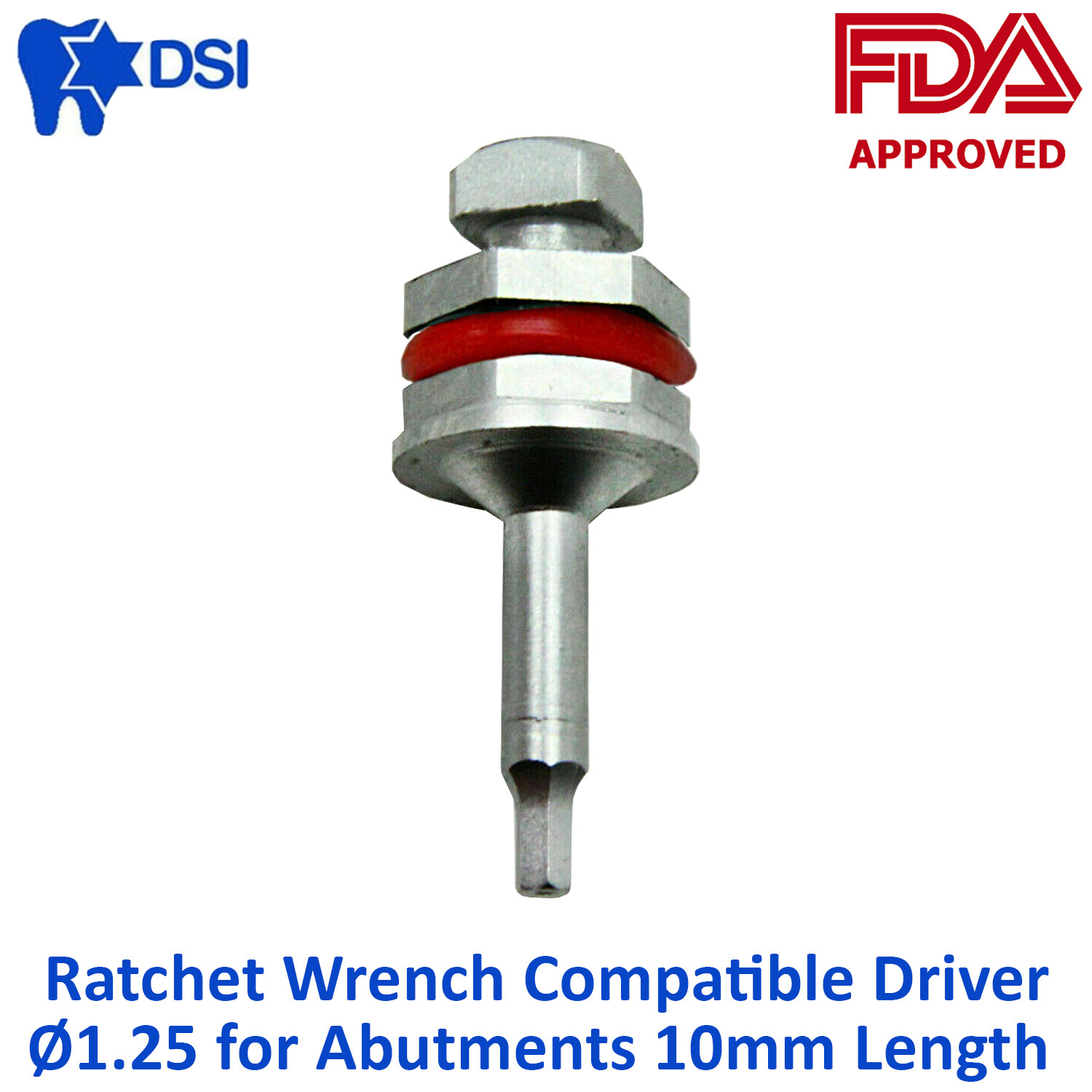 DSI Dental Fixture Prosthetic Piece Hex Driver 1.25mm for Installation ...