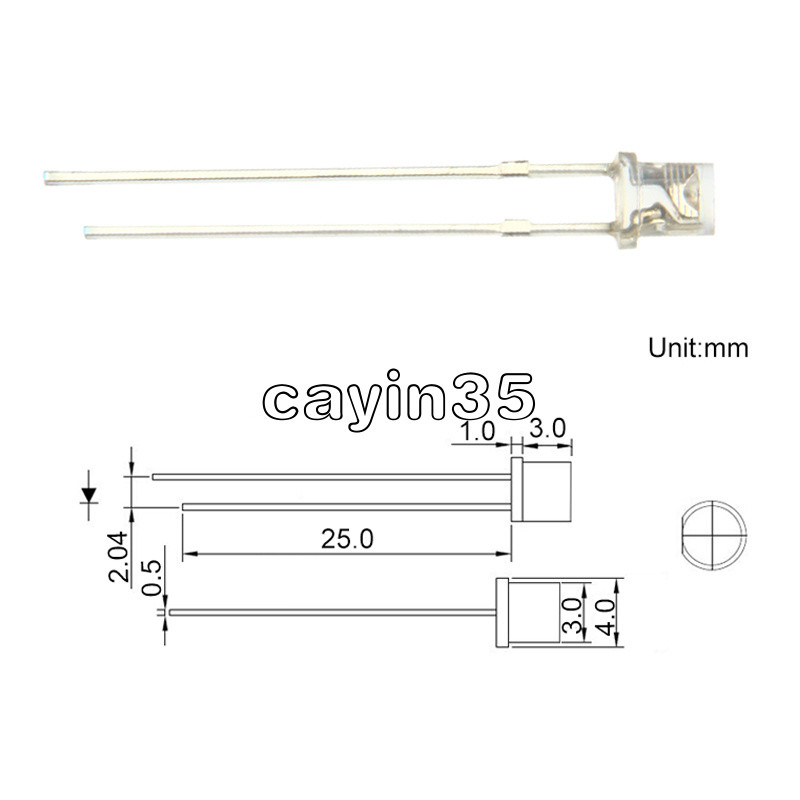 30 PCS F3 3MM FLAT TOP LED RED SUPER BRIGHT Wide Angle Leds Lamps | eBay UK