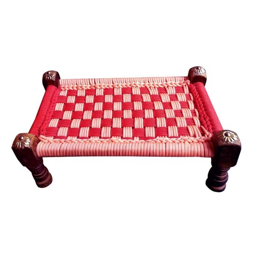 Wooden Charpai Cot Khaat Chowki for Pooja Ghar Small size colour may be ...