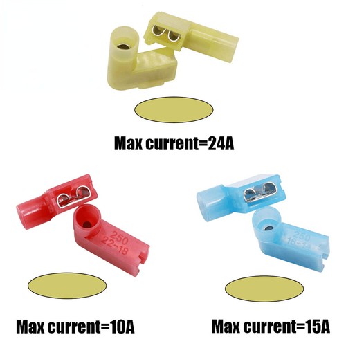 Insulated Flag Terminal Connectors Crimp On Right Angle Terminals ...