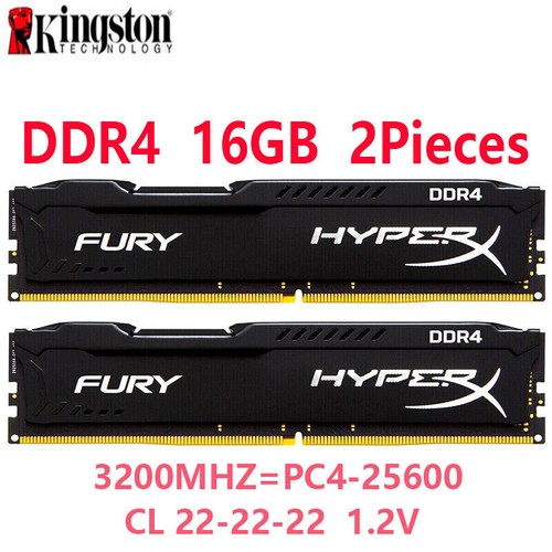 HyperX FURY DDR4 32GB (2x16GB) 3200MHz PC4-25600 Desktop RAM Memory ...