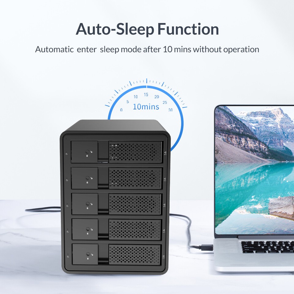 ORICO 5 Bay Raid USB3.0 to SATA External Hard Drive Enclosure for 3.5 ...