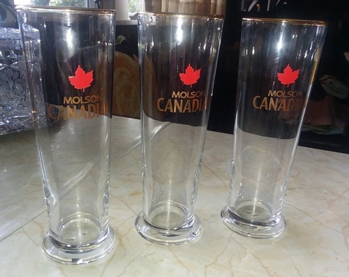 Vintage Classy Molson Canadian Tall Pint Beer Glasses - Set of Three | eBay