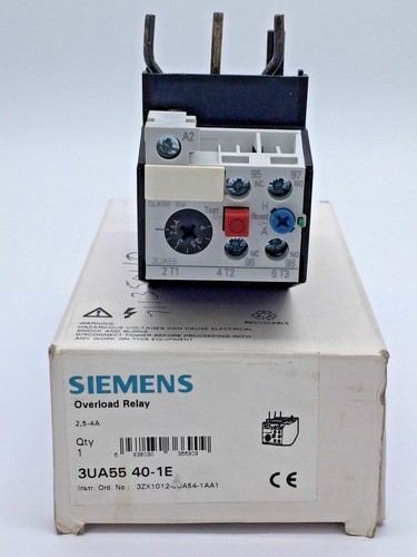 Siemens 3UA55 40-1E Overload Relay World Series Type 3UA rated for 2.5 ...