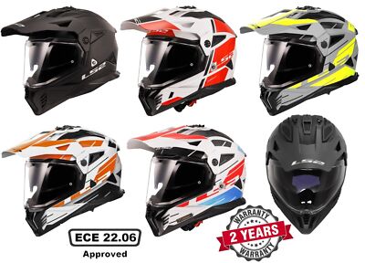 LS2 MX702 PIONEER II ECE22.06 DUAL VISOR ADVENTURE OFF ROAD MX ...