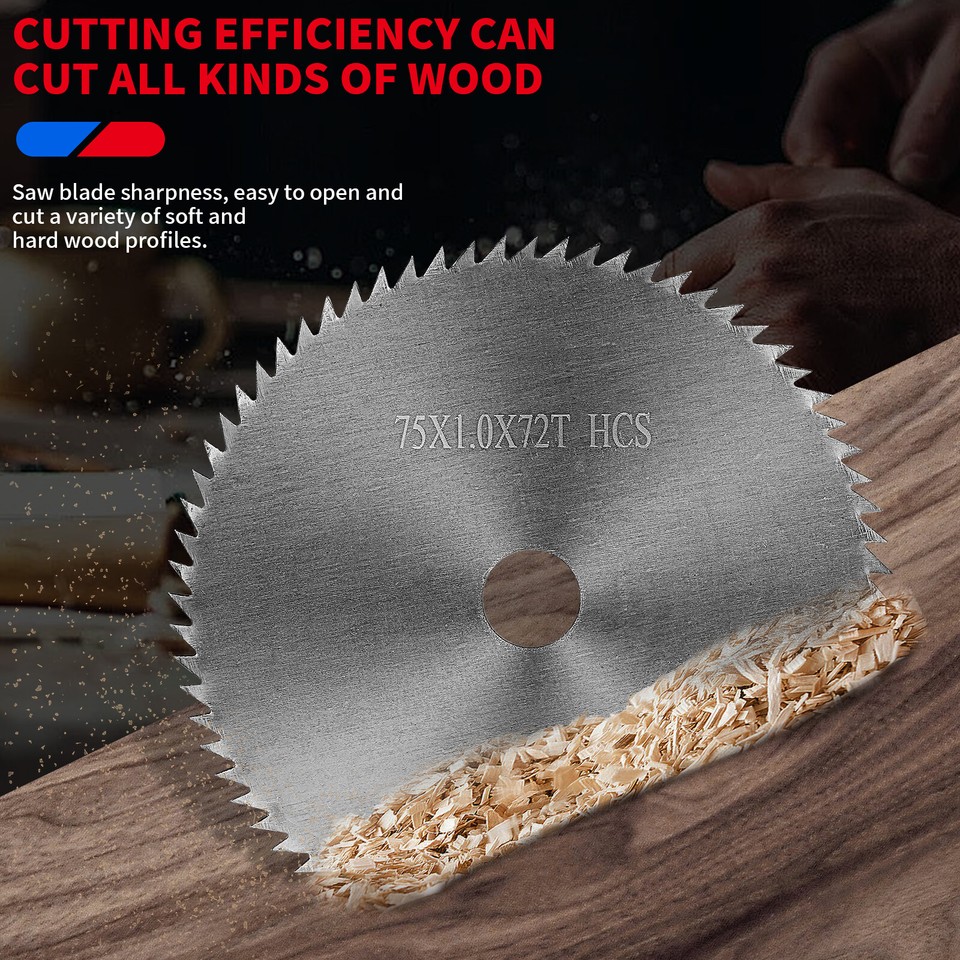 3 Inch Circular Saw Blade with 3/8 Inch Arbor, 72-Teeth HCS Saw Blade ...