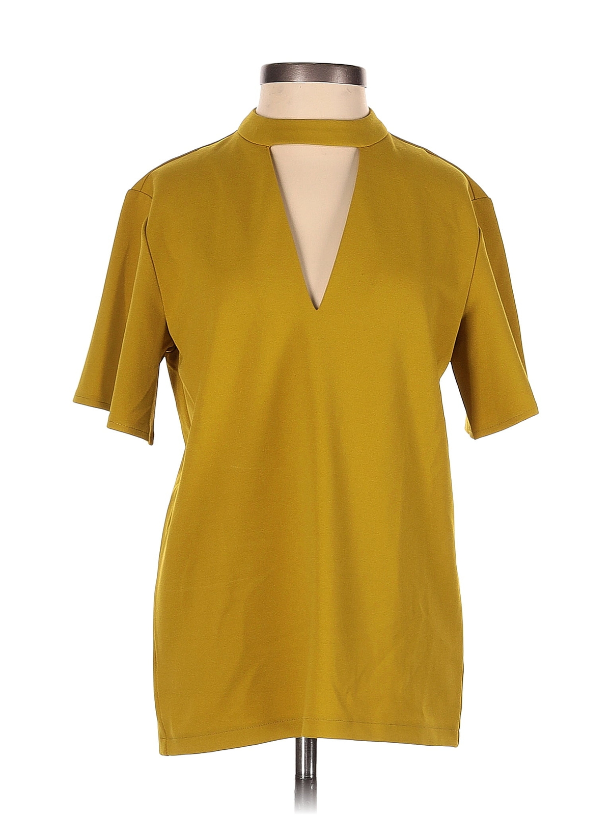 Ann Taylor Women Gold Short Sleeve Top XS | eBay