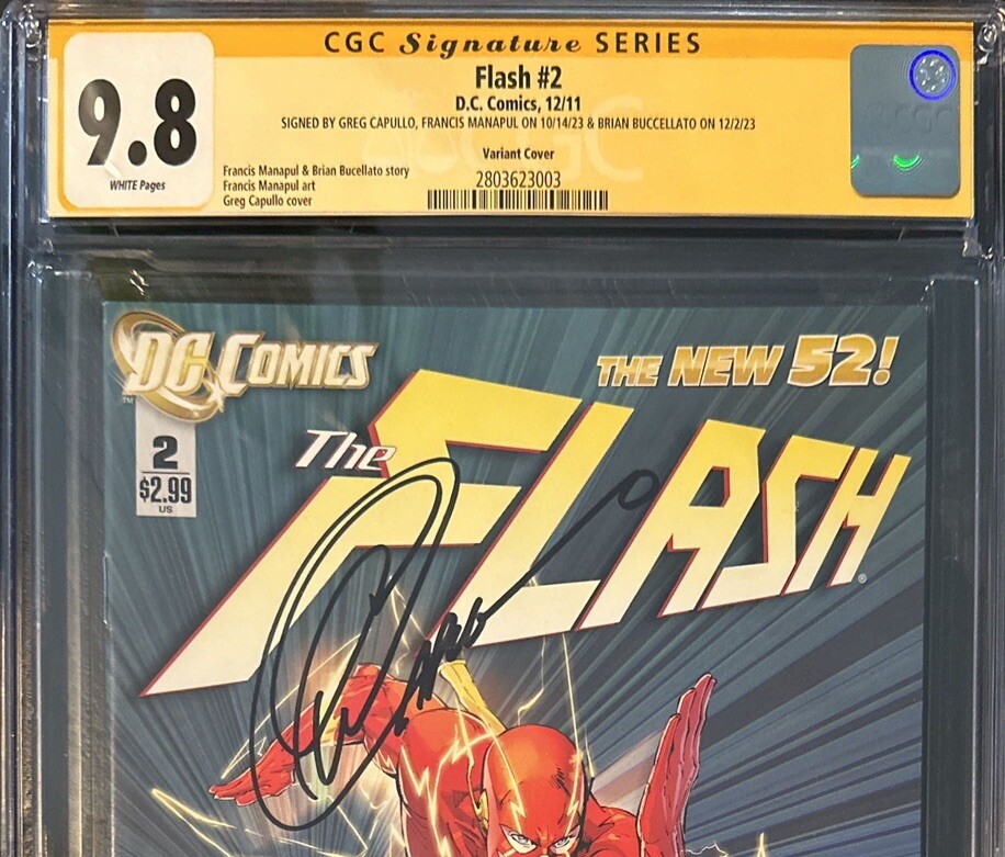 FLASH 2 Variant CGC SS 9.8 Signed Greg Capullo, Buccellato & Francis ...
